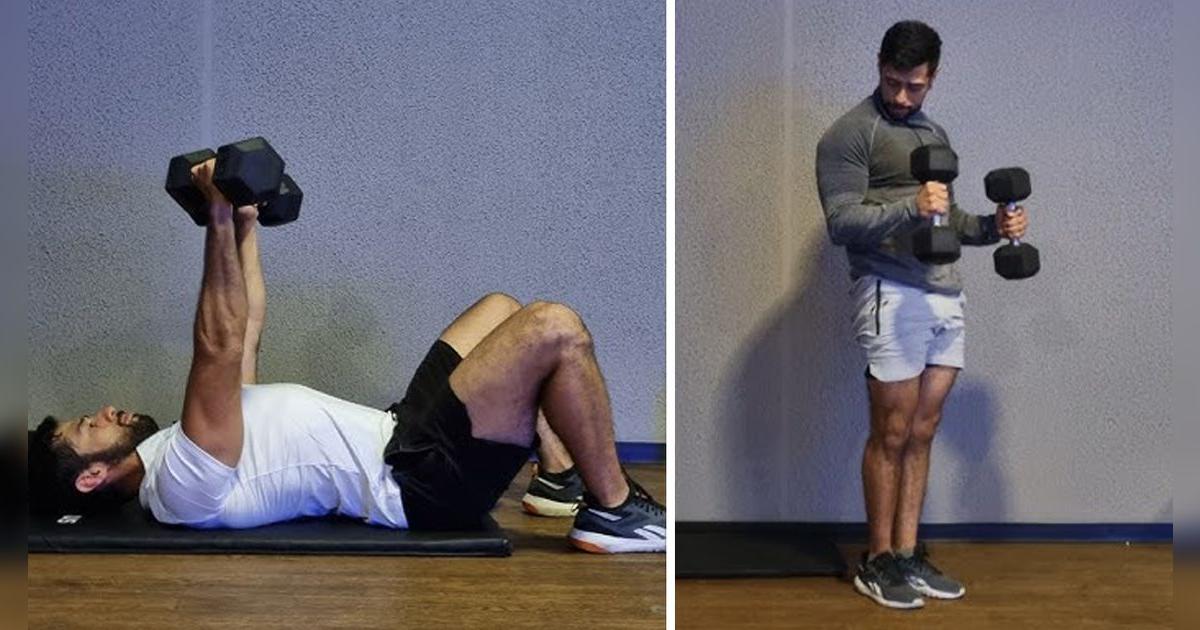 Ejercicios con mancuernas para pecho en casa | Bienhoy